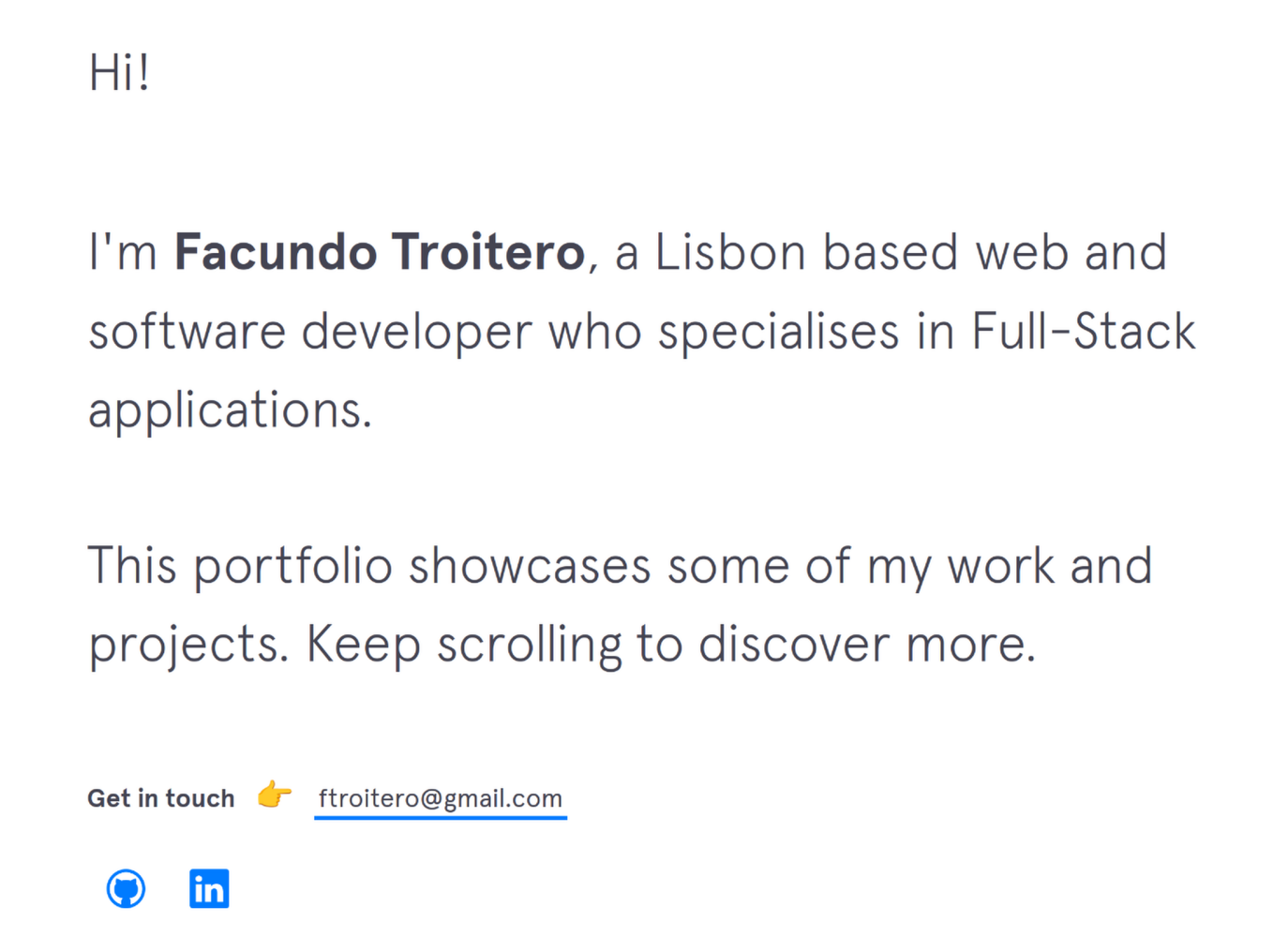 Facundo Troitero | Full Stack Developer